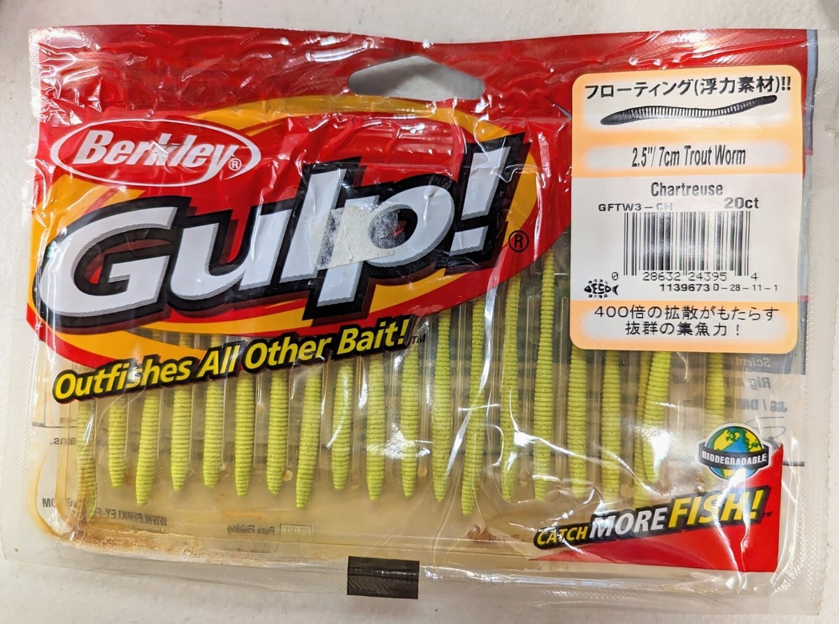 Berkley Gulp Trout Worm Berkley Gulp! Fat Floating Trout Worm Fishing