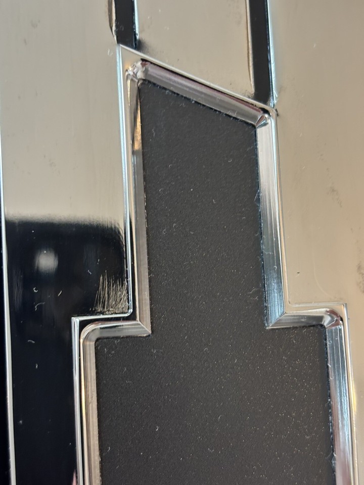 NEW 1957-1958 CHEVY CAMEO TRUCK FRONT BED BOWTIE PLATES SAIL PLATES ...