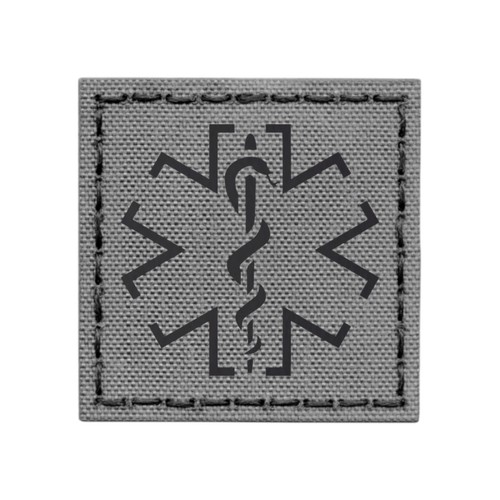 IR Star of Life Medic EMS wolf gray infrared morale tactical 2x2 patch ...