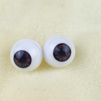Vintage doll eyes, plastic, brown, life-like eyes, eye size 0.55" / 14 ...