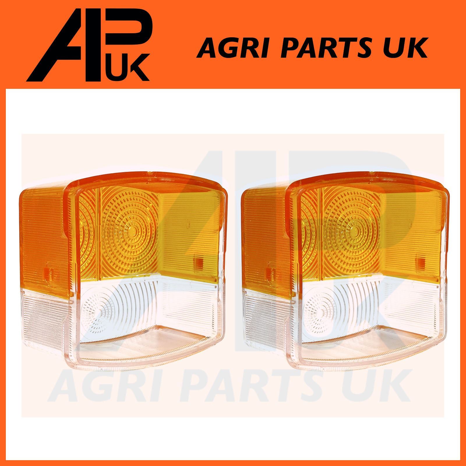 PAIR Front Side Light Lamp Lens for Deutz D2807 D3607 D4007 D4507 D4807 ...