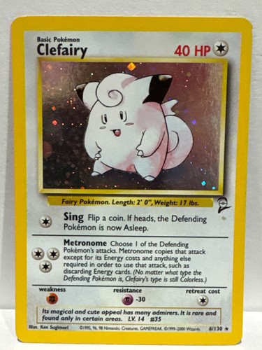 Pokémon Card Clefairy - Base Set 6/130 Holo - RARE | eBay