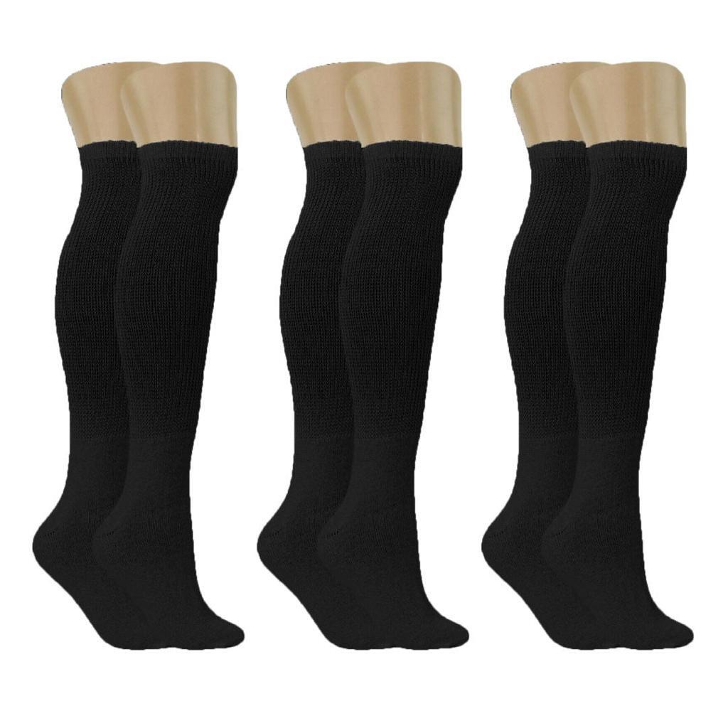6-12Pairs Men's Diabetic Over The Calf - Knee High Compression Cotton ...