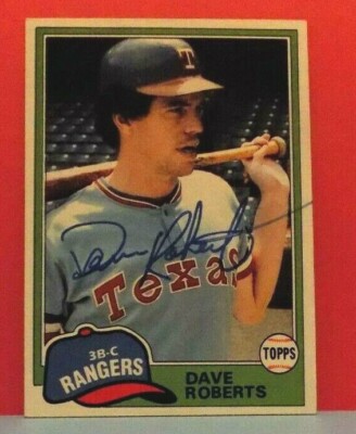 Dave Roberts Texas Rangers 1981 Autographed Card | eBay