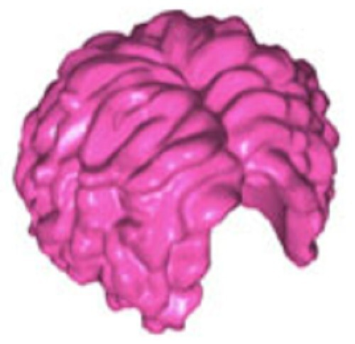 🧱 LEGO New Dark Pink Minifig Hair Female Curly SW Theelin Dancer Wig ...