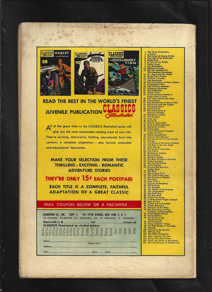 CLASSICS ILLUSTRATED #2 VG- HRN106 (IVANHOE) FREE SHIP ON $15 ORDER! | eBay