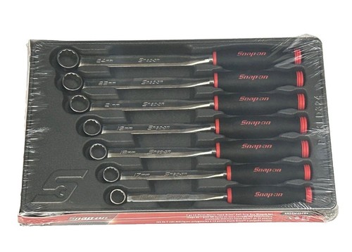 Snap On Tools NEW XDSGM607K1 7pc 12pt METRIC Flank Soft Grip Box Wrench ...