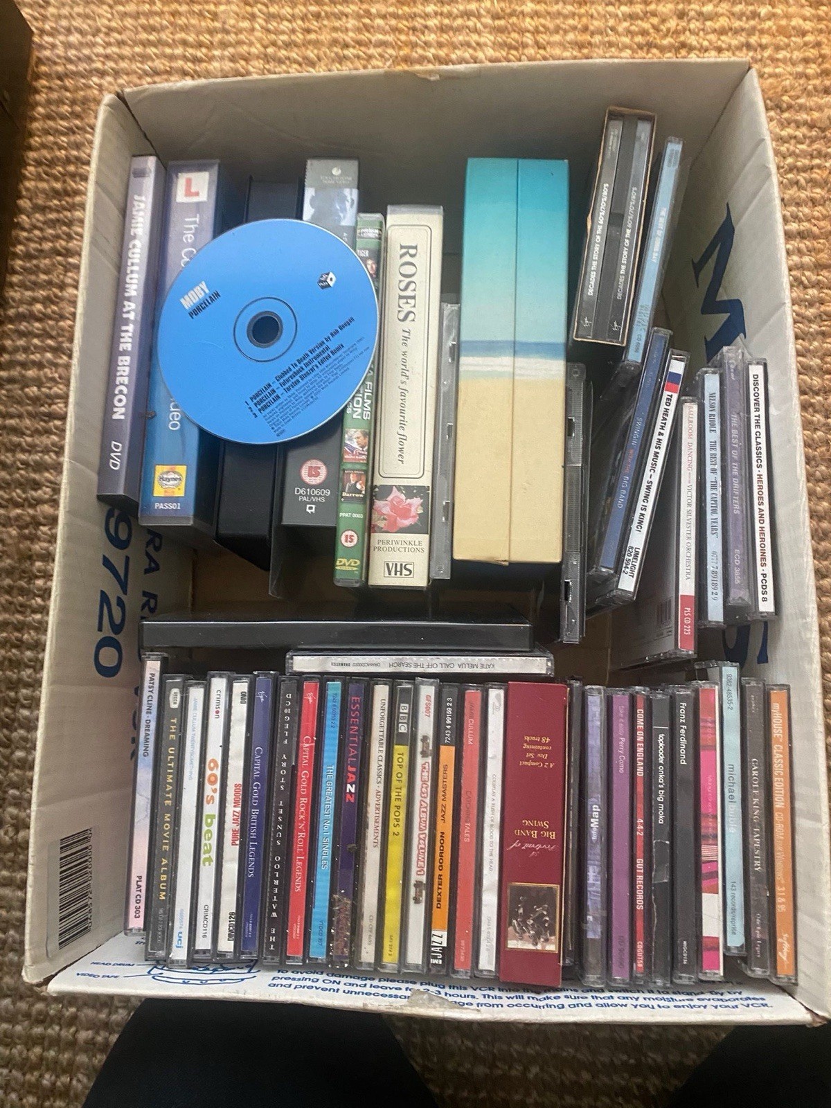 JOB LOT – Mixed CDs, DVDs & VHS – 30+ Items – Jazz, Pop, Classical ...