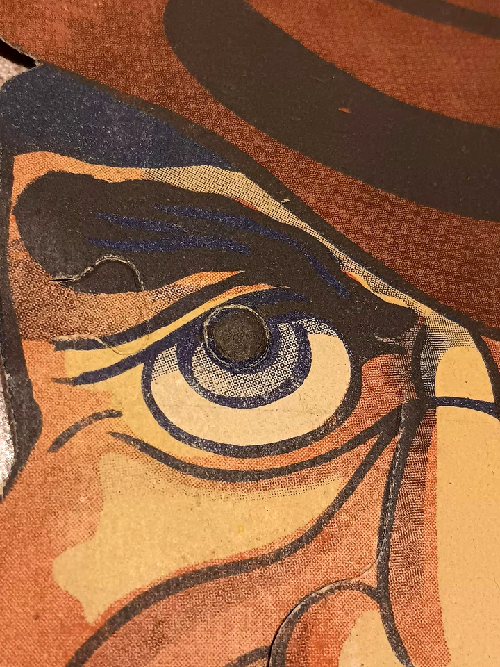 Lot 4 Vintage Paper HALLOWEEN MASKS Thugs Gangsta Fu Man Chu JAPAN ...