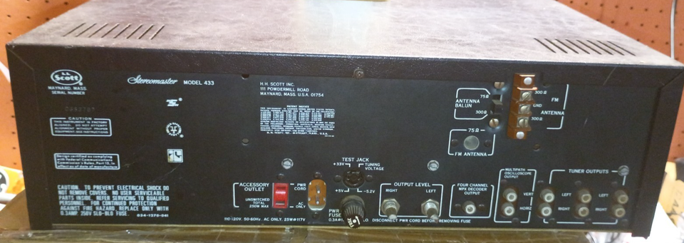 Rare Scott Stereomaster 433 Digital FM Tuner w/ Nixie Tube Display | eBay