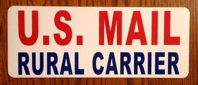 (1) U.S. MAIL RURAL CARRIER Magnetic Sign USPS 4 3/4" X 12" | eBay