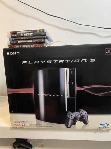 Sony PlayStation 3 Launch Edition 40GB Home Console - Black WITH BOX ...