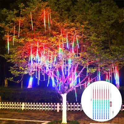 Xmas 288LED Meteor Shower Lights Rain Tree String Light Outdoor Garden ...
