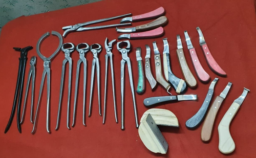 Farrier tools kit hoof nipper clincher tester knives horse gromming set ...