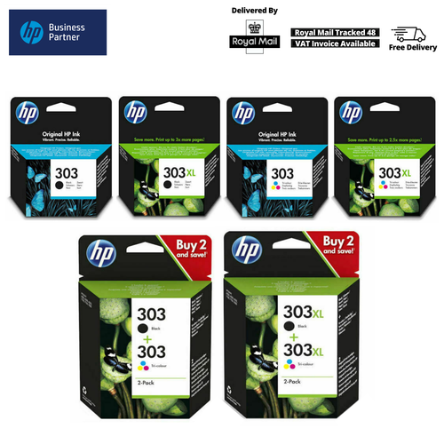 Genuine HP 303 /303XL BK & Colour Ink Cartridge - ENVY Photo 7130 ...