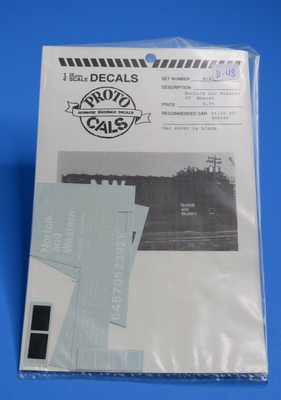 THE BUILDERS SCALE 1/4" DECALS PROTO CALS SET SET-B-4 NORFOLK AND ...