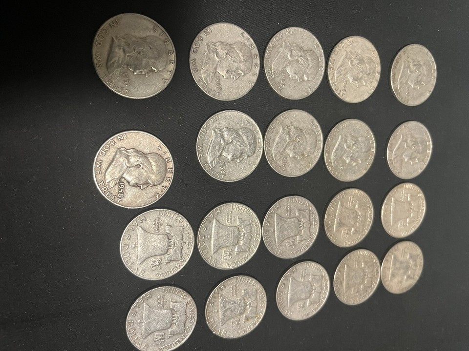 The Franklin Deal! All 90% Lot Old US Junk Silver Coin $10.00 Face 1964 ...