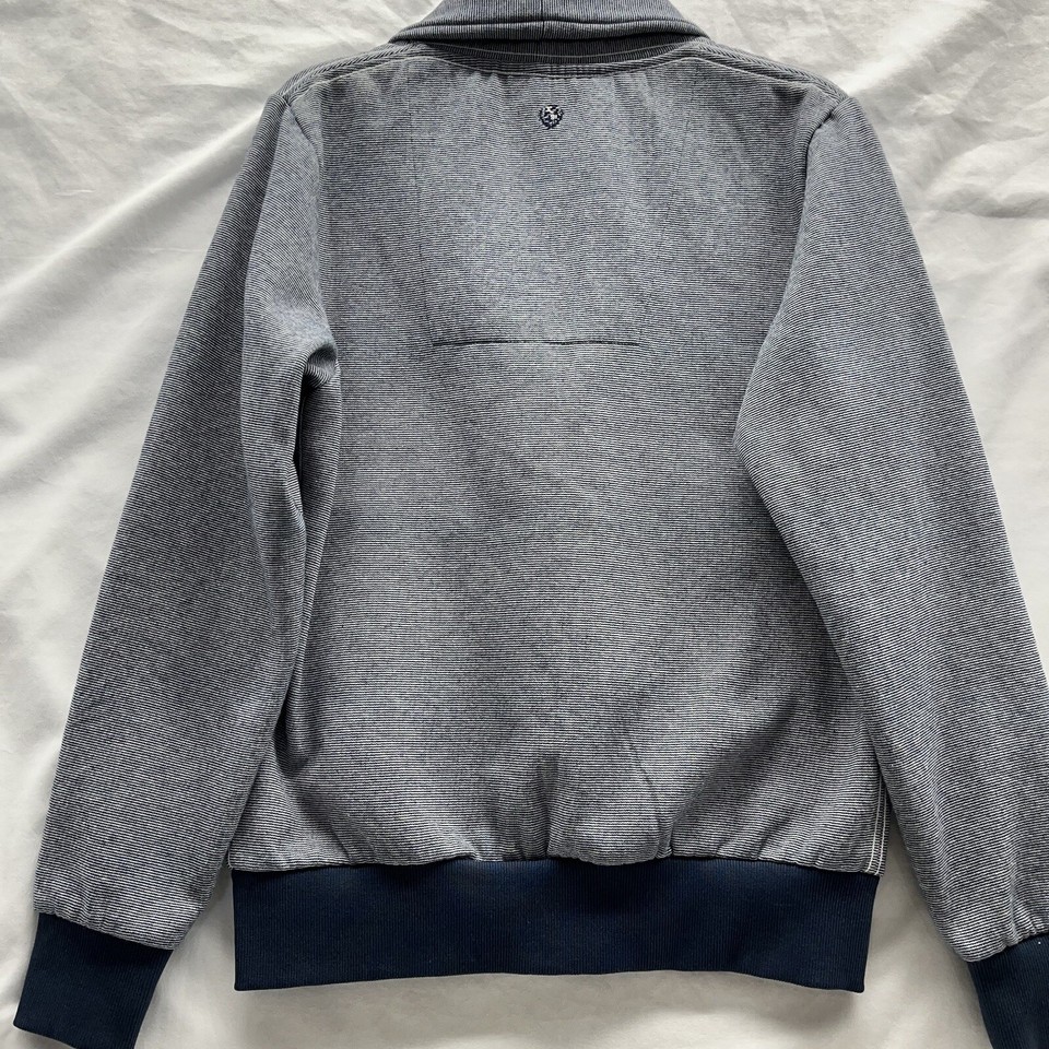 Xios Collared Jacket Mens sz Small Navy Vintage Inspired Garment | eBay