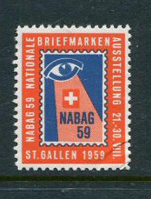 1959 NABAG 59 Nationale Briefmarken Austellung Reklamemarke Poster ...