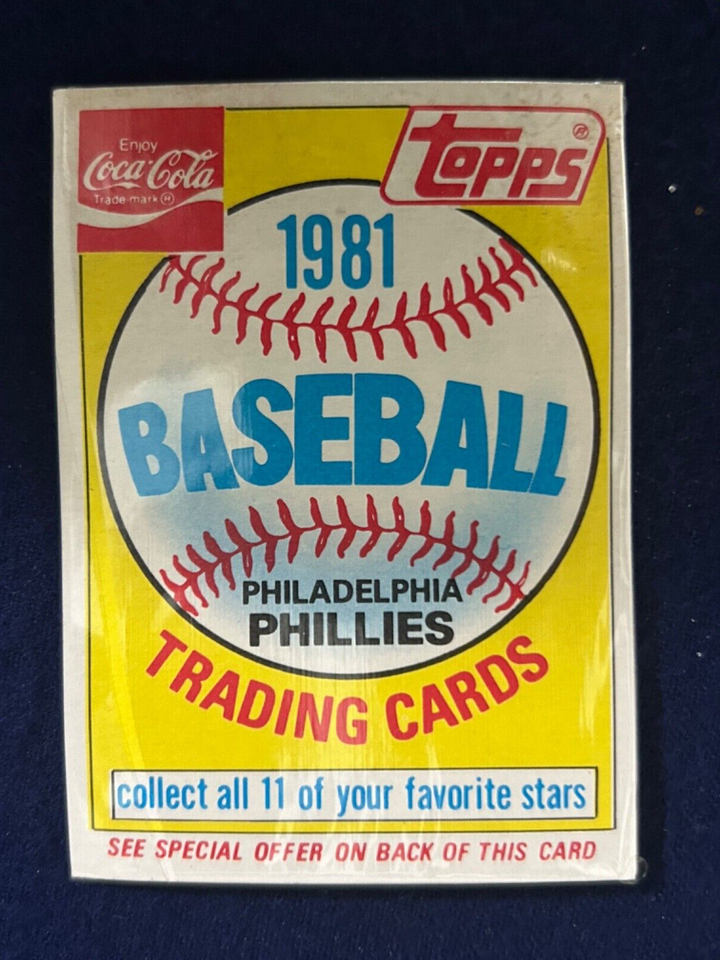 1981 COCA COLA BY TOPPS BASEBALL CELLO PACK WITH STEVE CARLTON SHOWING ...