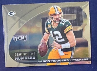 Aaron Rodgers 2021 Panini Playoff Behind the Numbers #BTN-ARO Packers ...