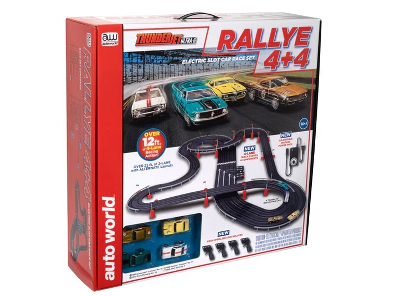 Auto World Rallye 4x4 4 Lane 12' HO Slot Car Set - SRS348 | eBay