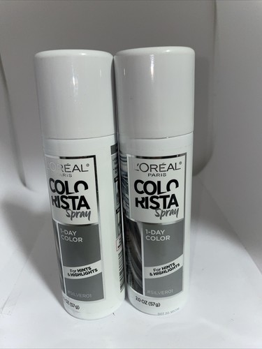 (2)L’Oréal COLORISTA 1-Day Temporary Hair Color Spray Hints & Highlight ...