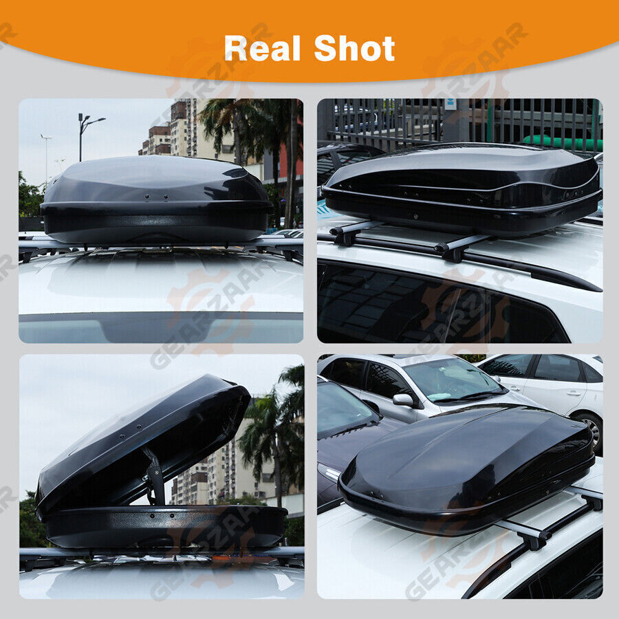 400L Cargo Box Waterproof Rooftop Cargo Carrier Heavy Duty Roof Storage ...