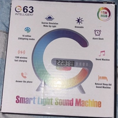 G63 Smart Light Sound Machine Alarm Clock Wireless Charging 15W RGB NEW ...