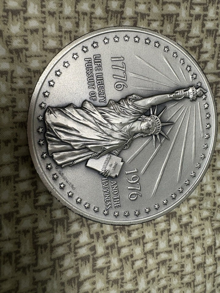 1976 Sterling Silver US Mint Bicentennial 3” Medal 9.4 oz Uncirculated, Large. | eBay