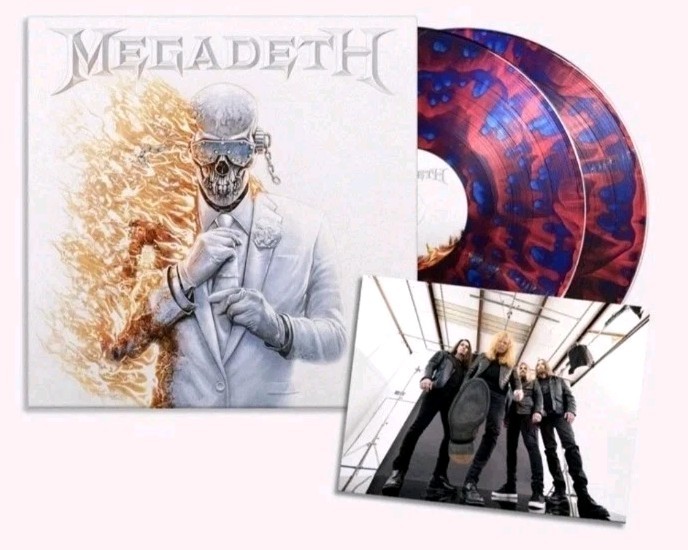 MEGADEATH Limited 'Ghostly' Red & Blue Vinyl LP + Signed Art Card Only ...