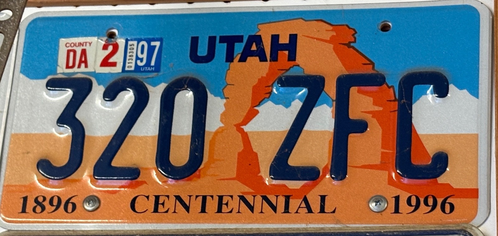 License Plate, Utah,1997, Arches, Centennial | eBay UK