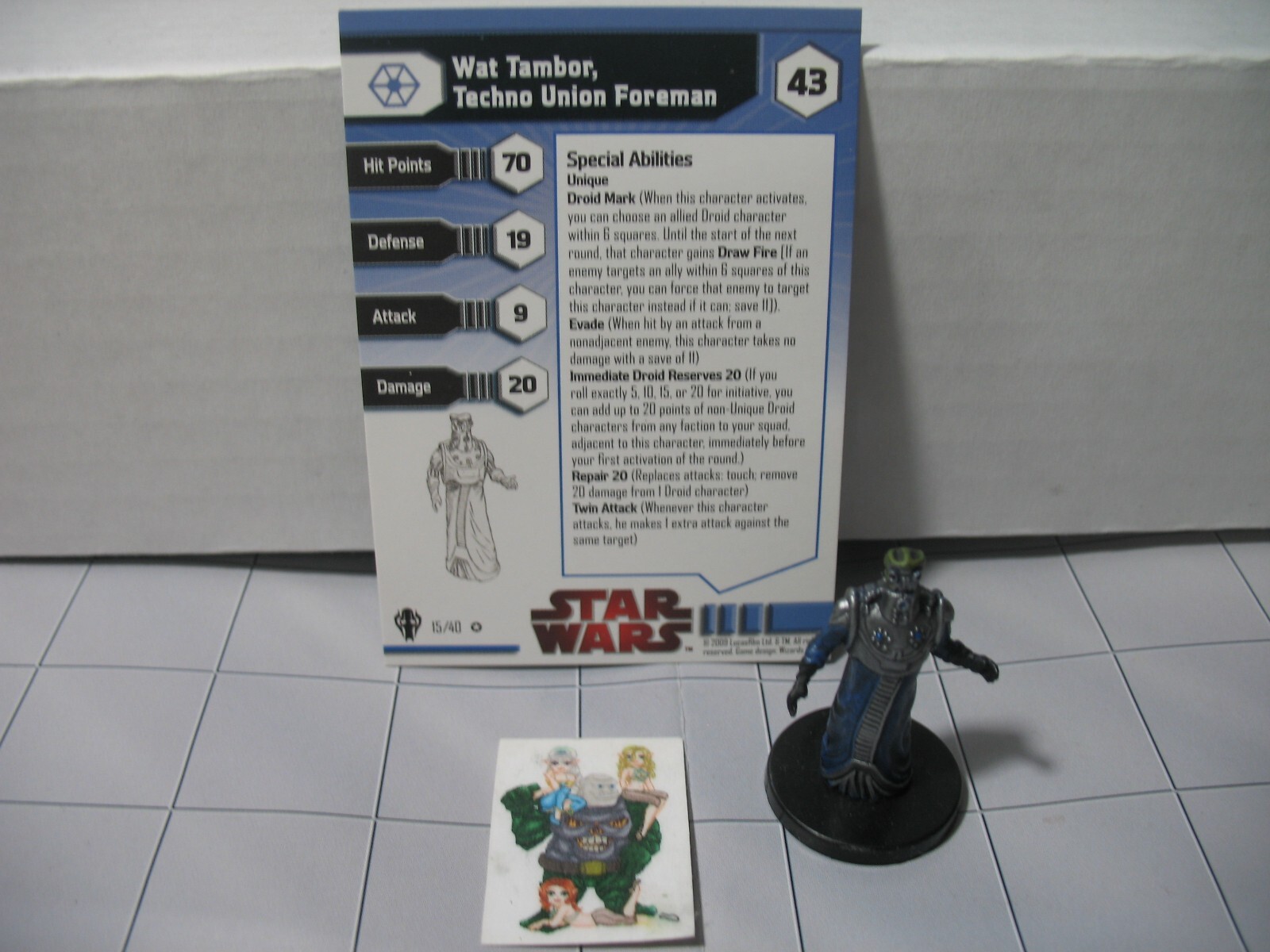 =Star Wars GALAXY AT WAR Wat Tambor, Techno Union Foreman 15/40 with ...