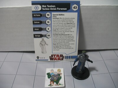 =Star Wars GALAXY AT WAR Wat Tambor, Techno Union Foreman 15/40 with ...