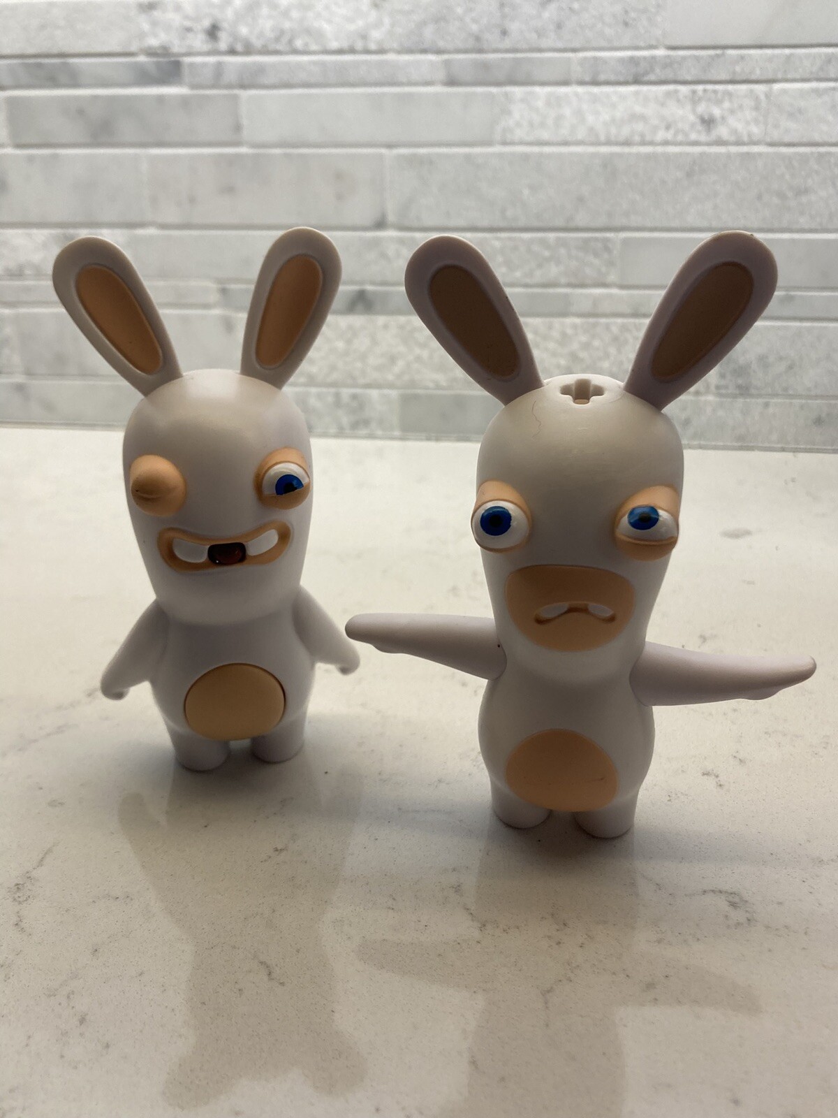 McDonalds Rayman Raving Rabbids White Rabbit Set Of 2 Action Figure ...