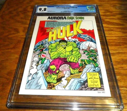 1974 AURORA COMIC SCENES #184–140 INCREDIBLE HULK Herb Trimpe CGC NM ...