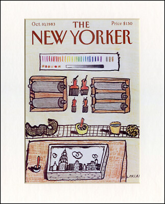 New Yorker Cover, October 10, 1983, Douglas Florian, Matted, Baking | eBay