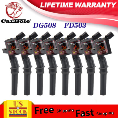 DG508 FD503 8Pcs Ignition Coil For Ford F-150 F250 F550 Expedition 4.6L ...