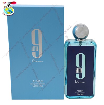 Afnan 9 AM Dive By Afnan 3.4/3.3 oz Edp Spray For Unisex New In Box | eBay