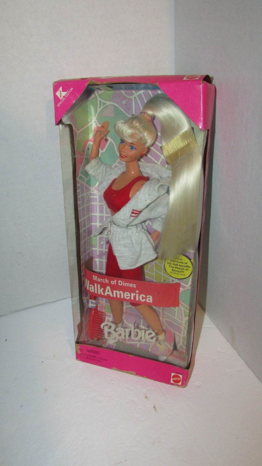 VINTAGE SPECIAL EDITION BARBIE MARCH OF DIMES WALK AMERICA MIB 1997 ...