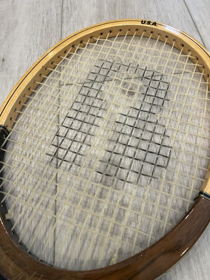 Vintage Bancroft Solid Wood Tennis Racquet The Golden Wood Racket Made ...