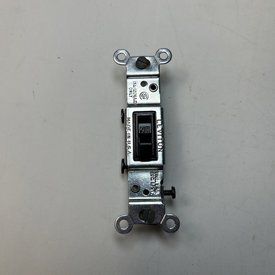 10-PK Leviton BROWN Single Pole AC QUIET TOGGLE LIGHT SWITCH 120V 15A ...