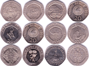 Regional Issue Gibraltar Jersey Guernsey IOM 20p Twenty Pence ...