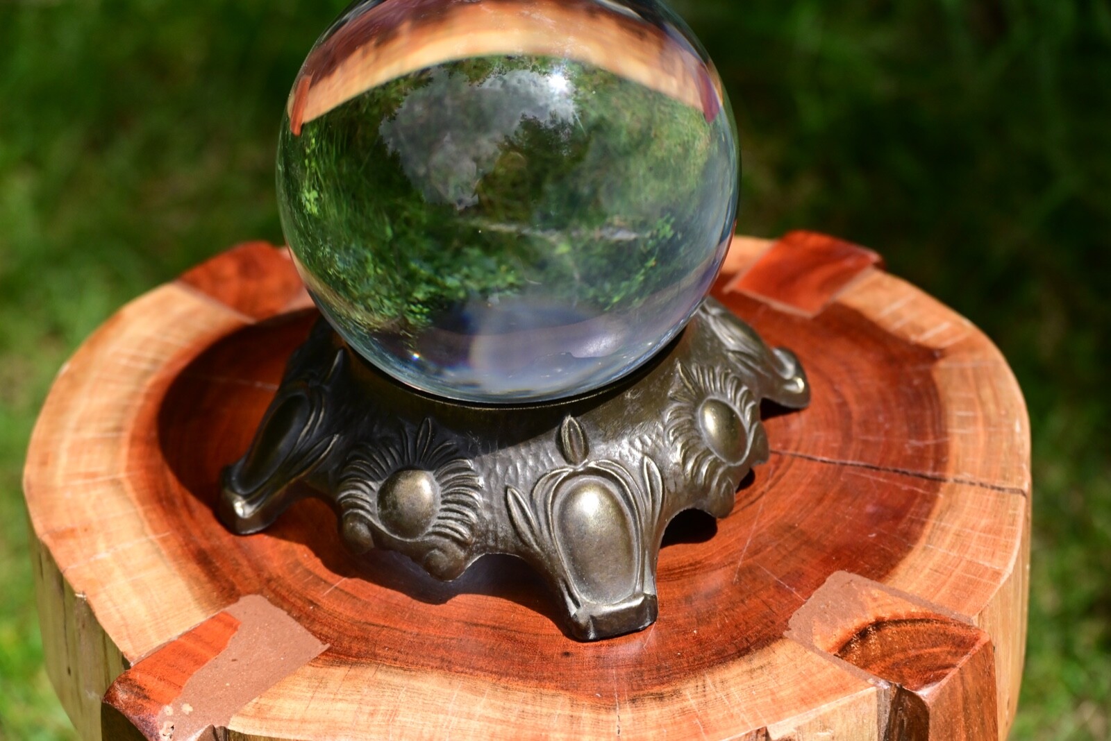 Mystical Witchy Vintage Metal Crystal Ball Magic Divination 150mm | eBay UK
