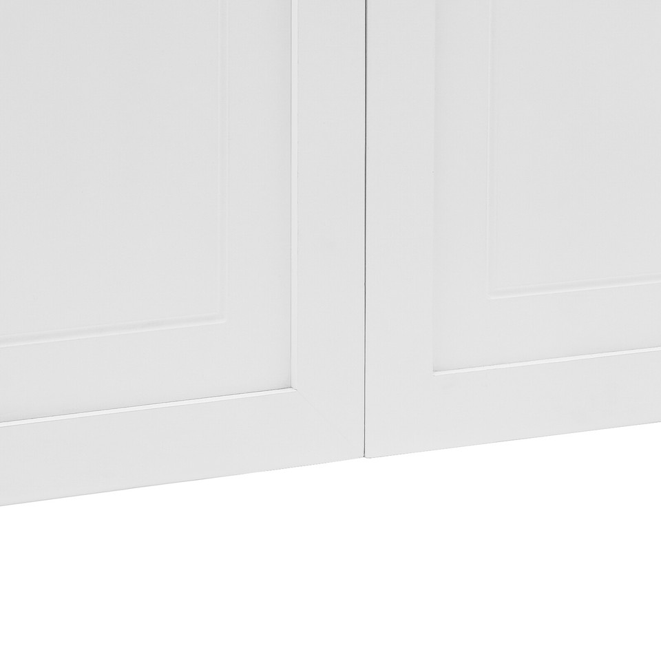 White Wood Swinging Door Wall-mounted Double Half Cafe Doors Saloon Bar ...