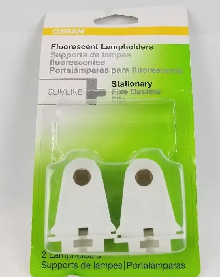 (Lot of 2) 2 Single-Pin Fluorescent Lamp Holders Stationary Osram - New ...