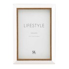 5-Piece Natural White Photo Frame Set | Wooden Wall Mounted Multi ...