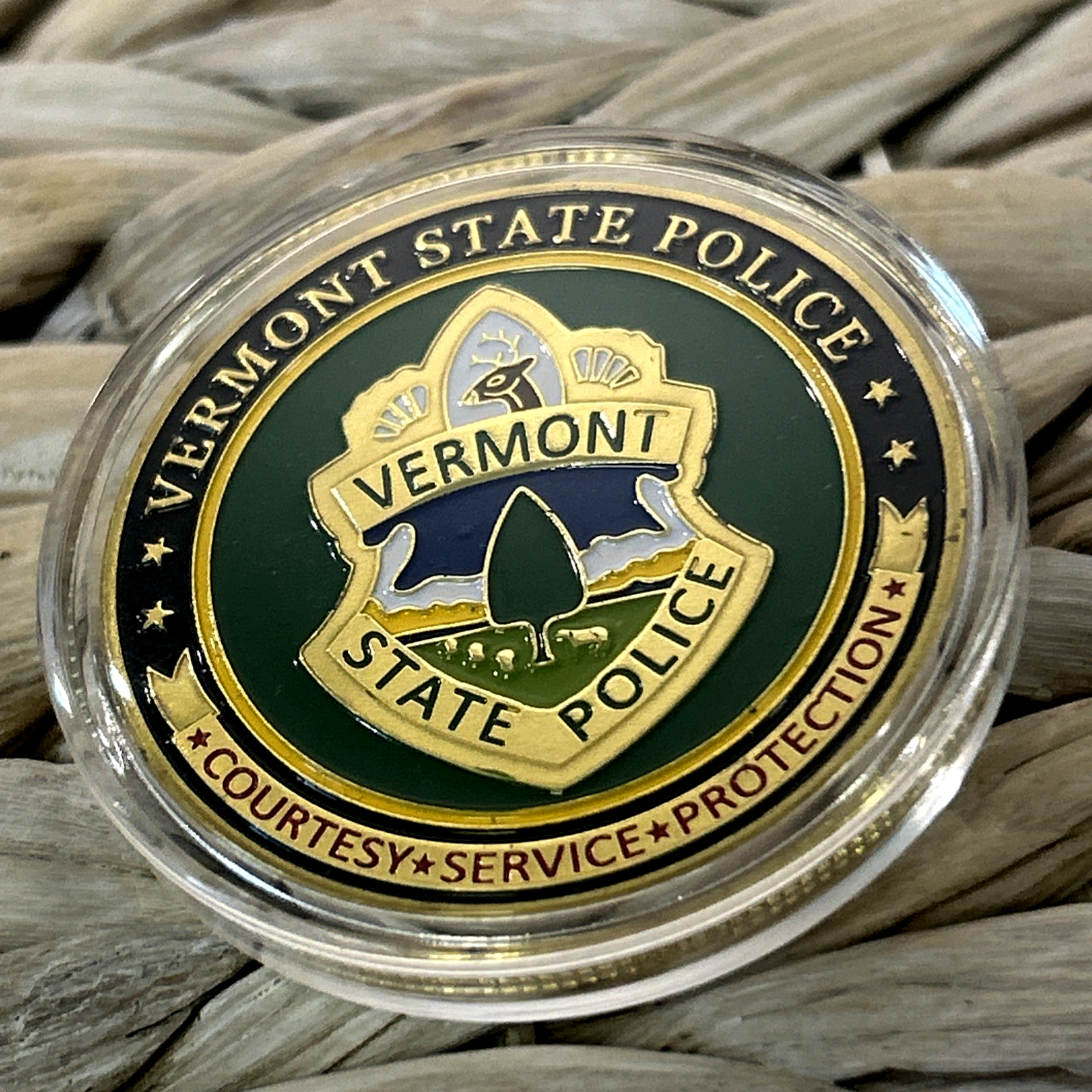 Vermont STATE POLICE Trooper ST MICHAEL Challenge Coin Gift | eBay