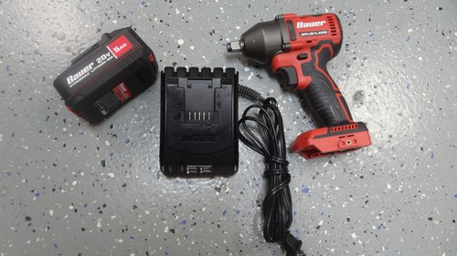 Bauer 1/2” 2085C-BR Impact Wrench with 5AH Battery and Charger Set | eBay