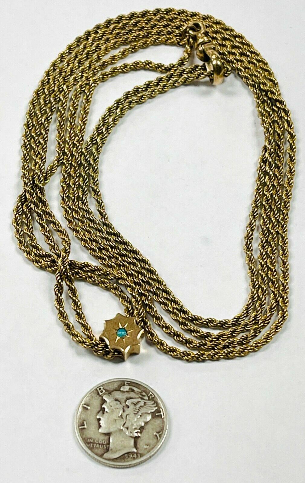 VINTAGE Antique Long Victorian Gold Filled Slider Watch Chain 1880's ...